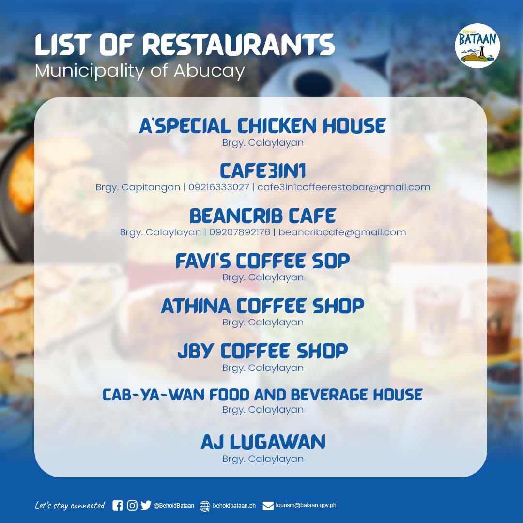 Restaurants and Cafes – Behold Bataan
