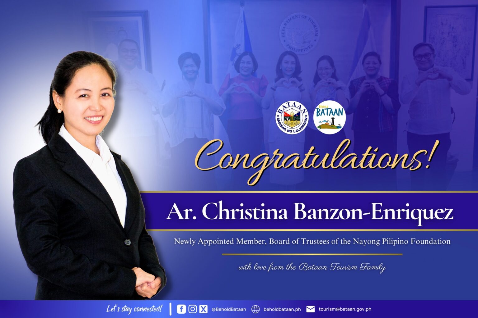Ar. Christina Banzon-Enriquez appointed as a member of the Board of ...