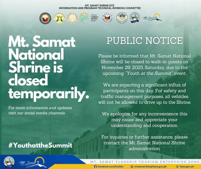 Mt. Samat National Shrine is closed temporarily – Behold Bataan